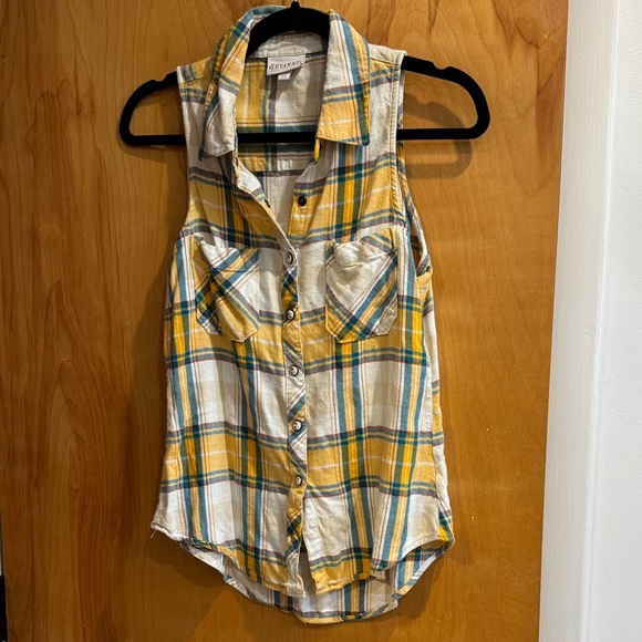 Shyanne | Tops | Shyanne Yellow And Blue Plaid Shirt | Poshmark